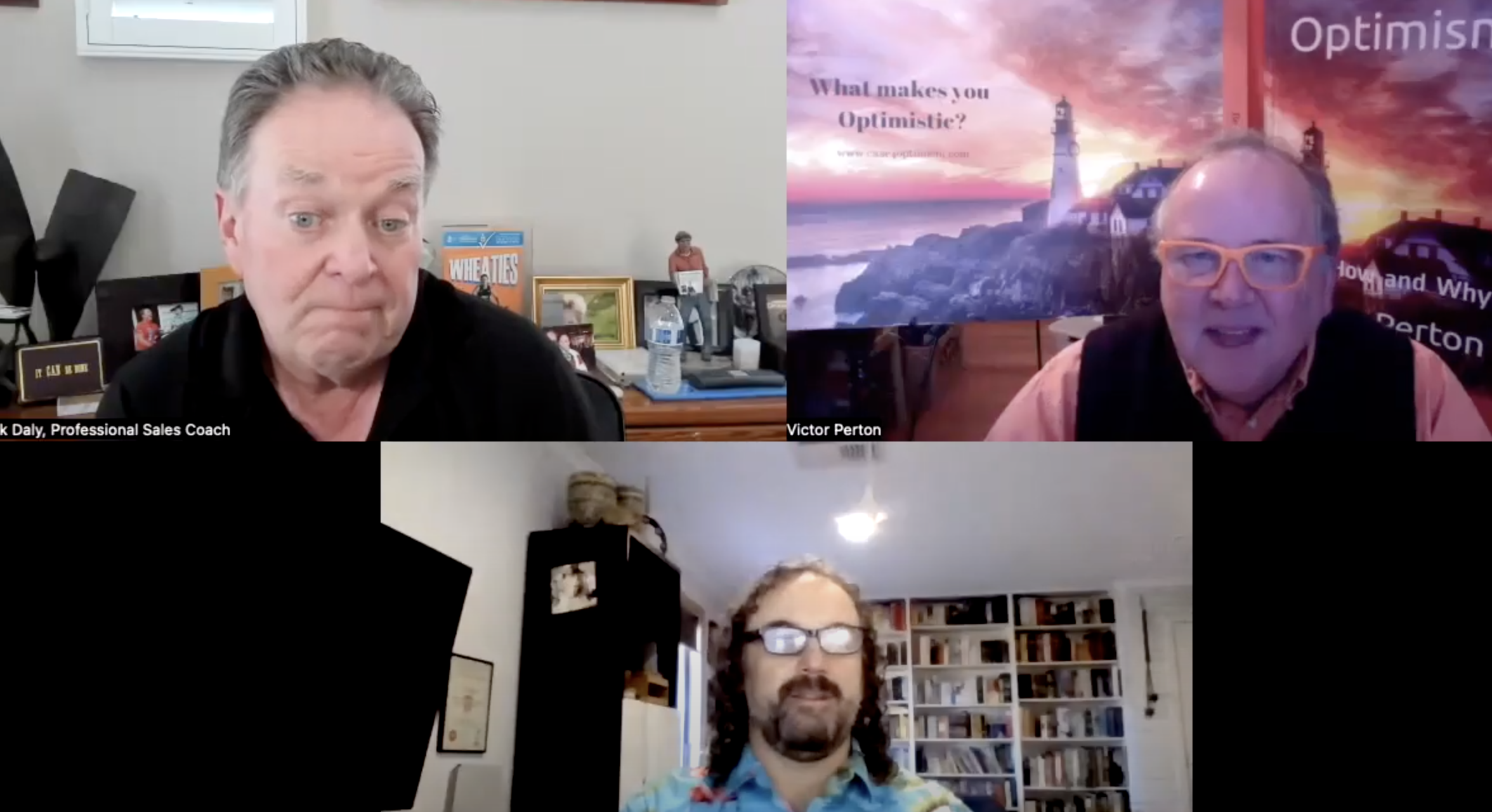 Jack Daly, Guy Rowson and Victor Perton on optimism