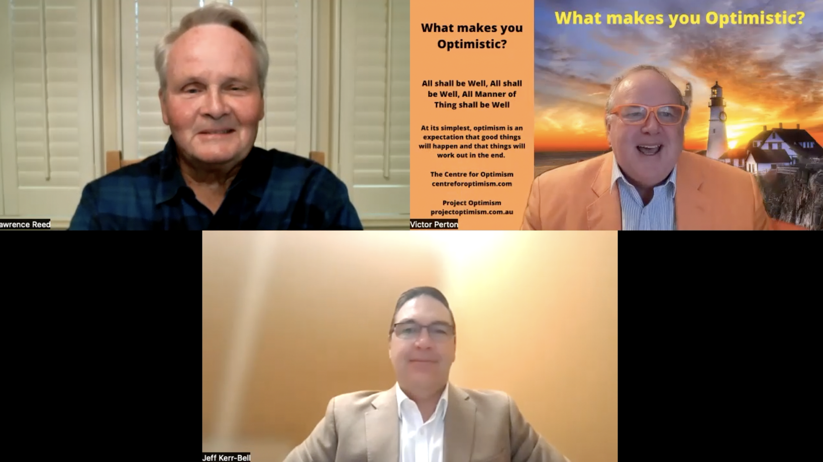 An Hour of Optimism: Lawrence W. Reed at The Centre for Optimism